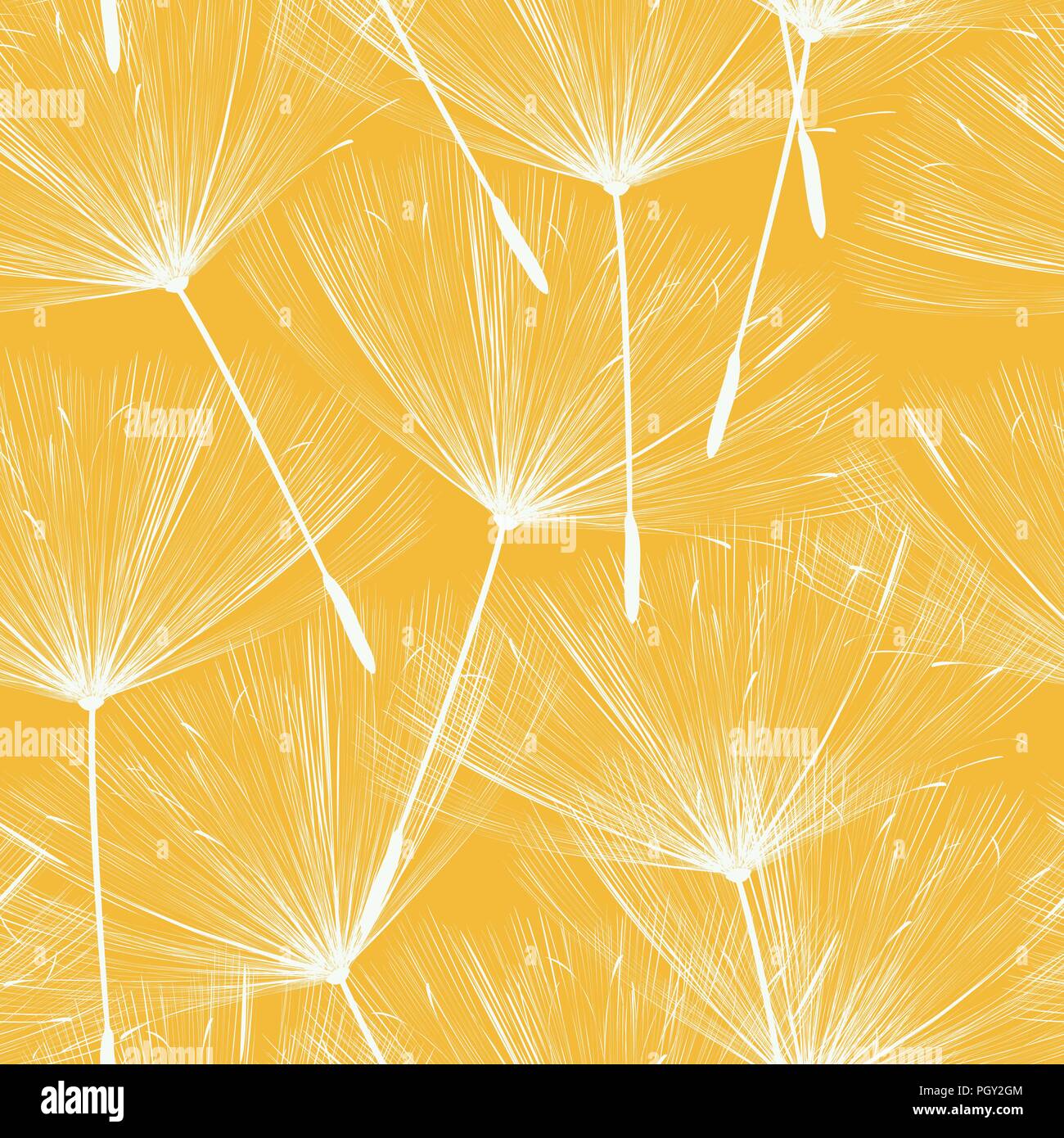 Seamless dandelions pattern, vector illustration Stock Vector Image ...