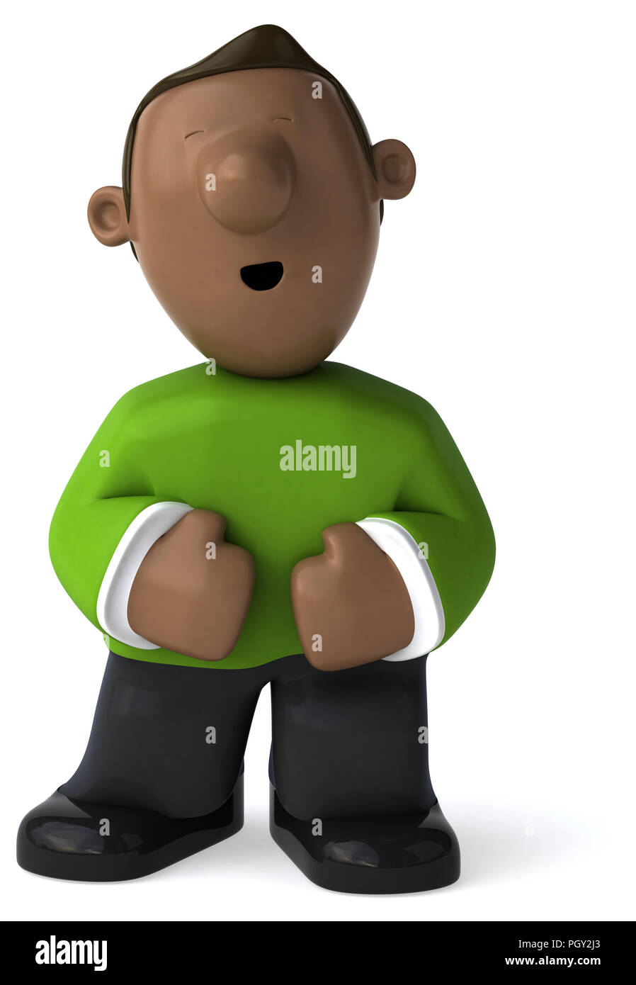 Cartoon guy - 3D Illustration Stock Photo - Alamy