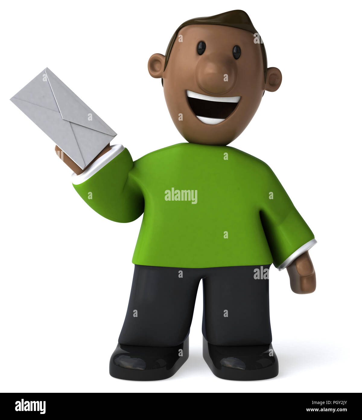 Cartoon guy - 3D Illustration Stock Photo - Alamy