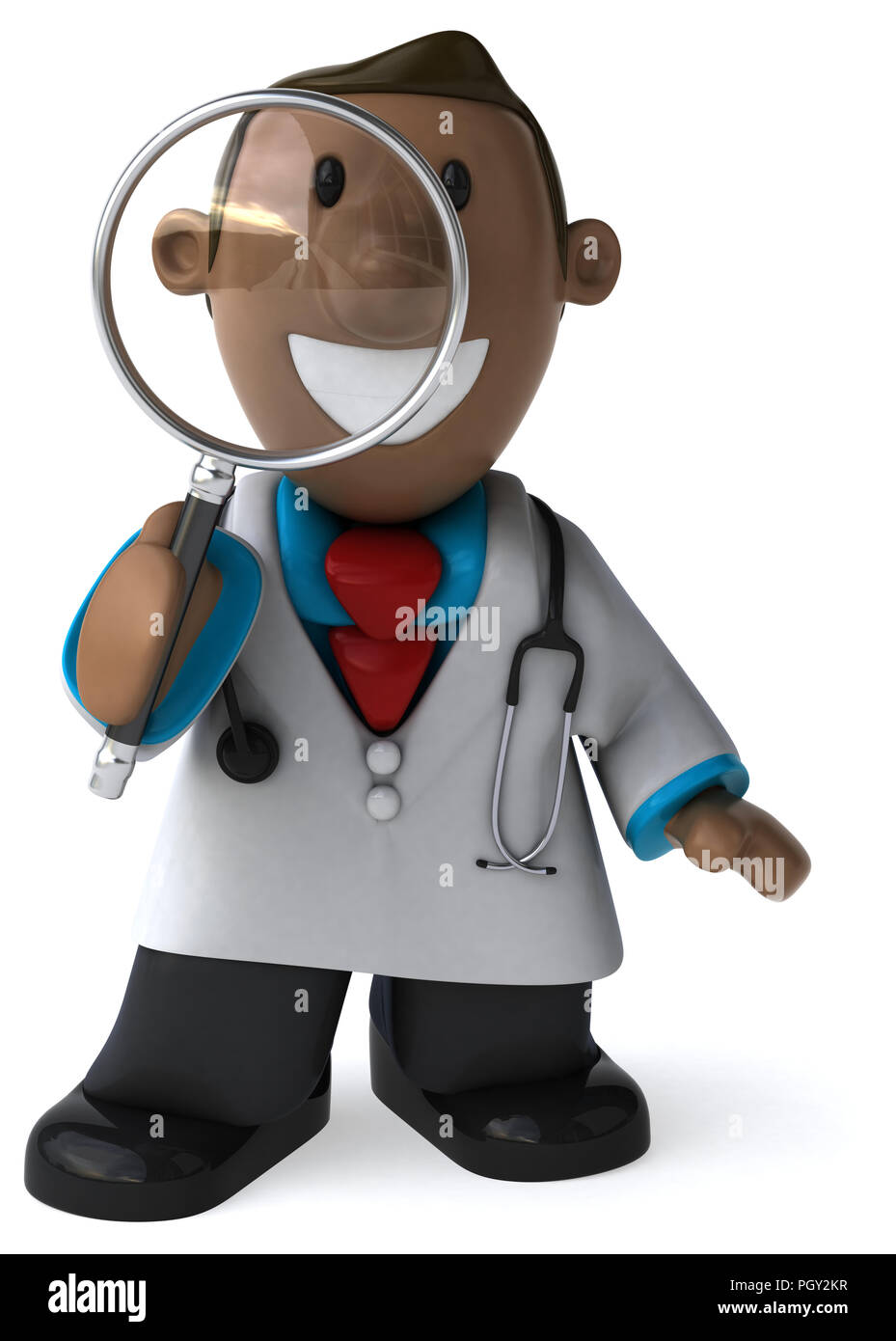 Fun doctor - 3D Illustration Stock Photo - Alamy