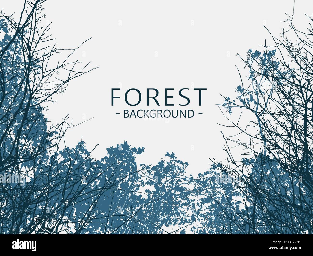 Wild forest background with text, vector illustration Stock Vector ...