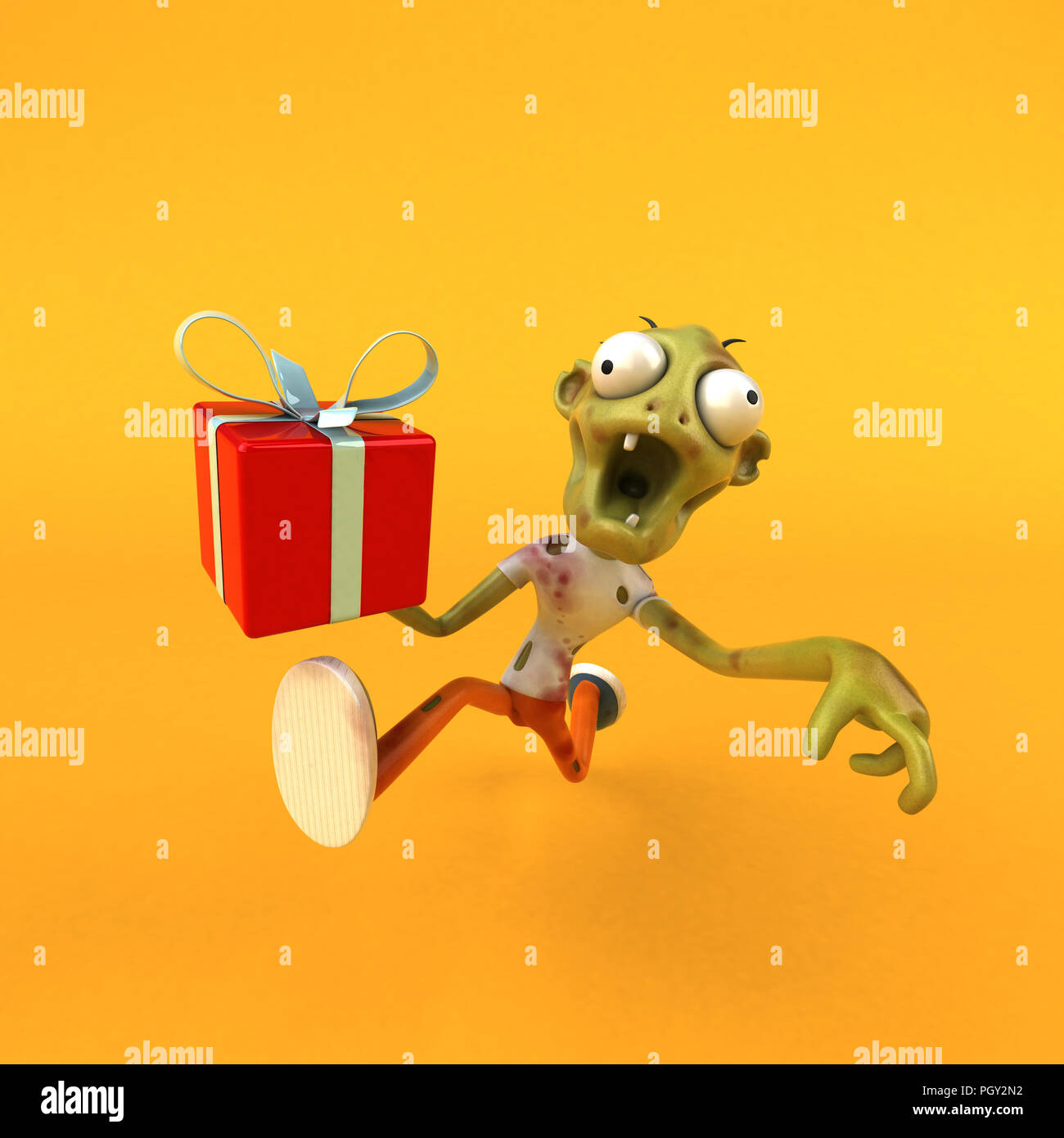 Fun zombie - 3D Illustration Stock Photo - Alamy