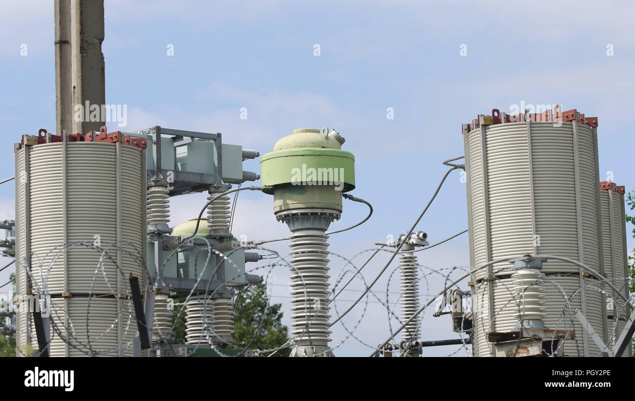 Electric Power Transformation Station High Resolution Stock Photography ...