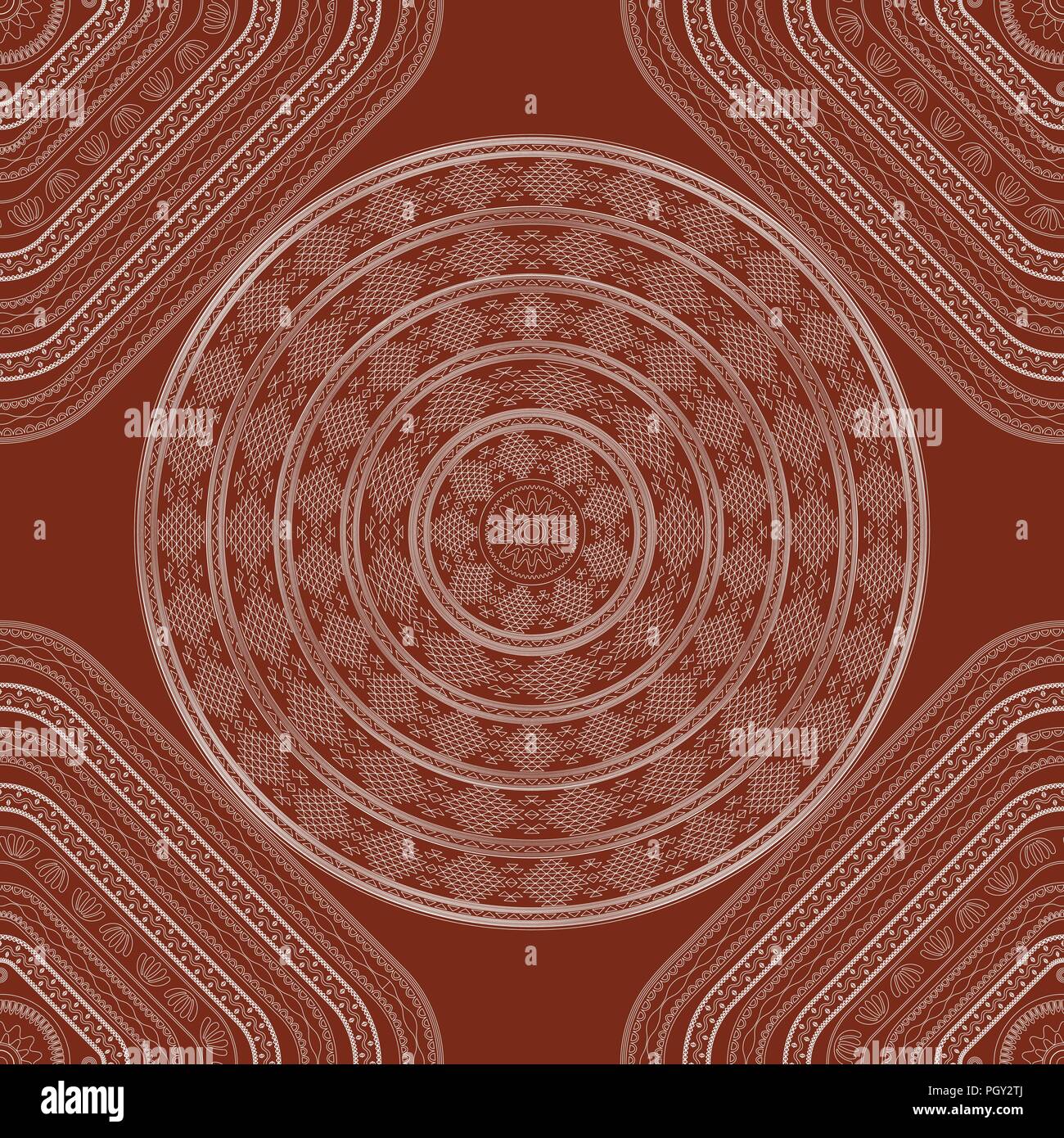 Seamless mandala pattern, vector illustration Stock Vector Image & Art ...
