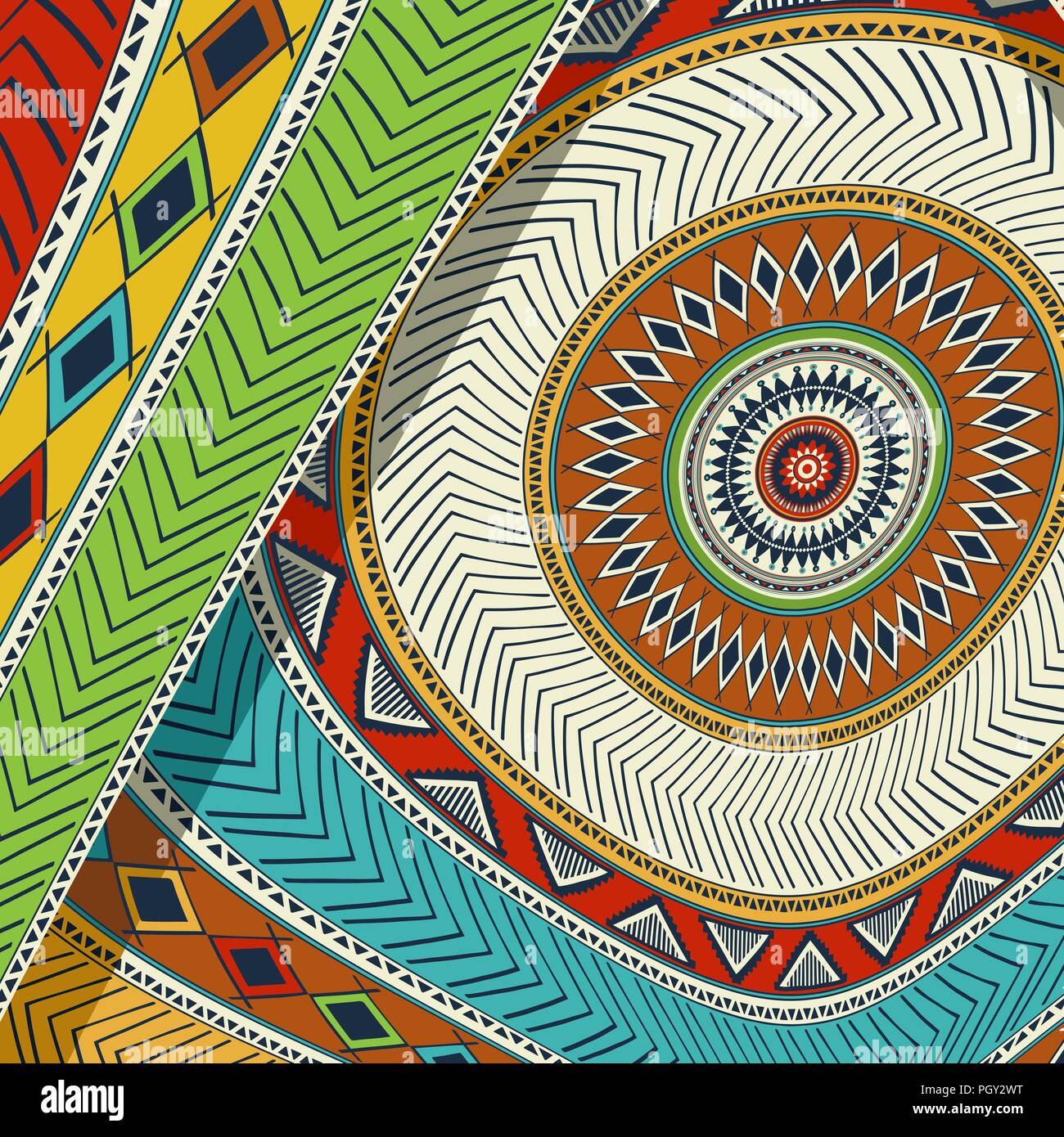 Vector abstract decorative tribal background Stock Vector Image & Art ...