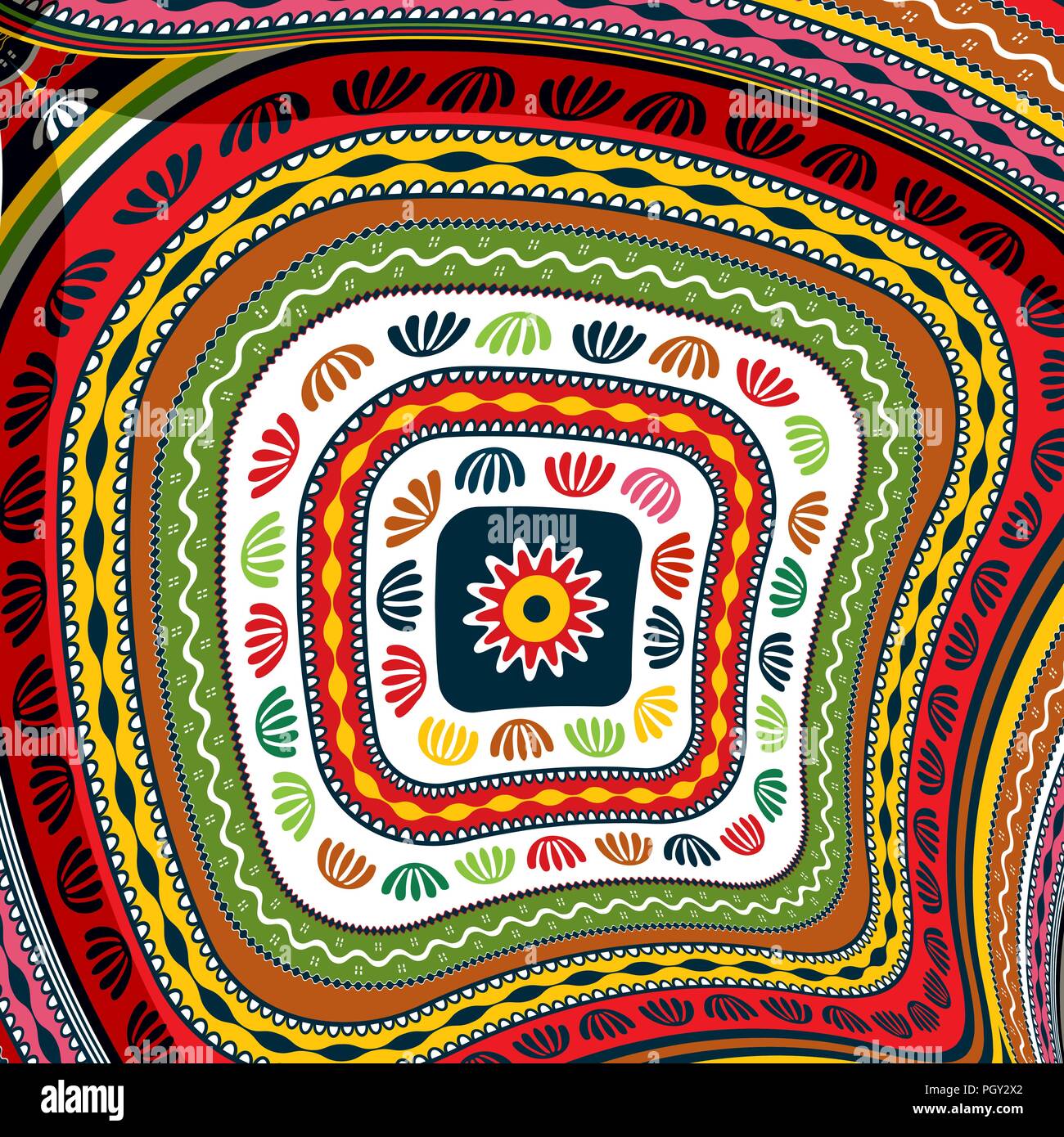 Vector abstract decorative tribal background Stock Vector Image & Art ...