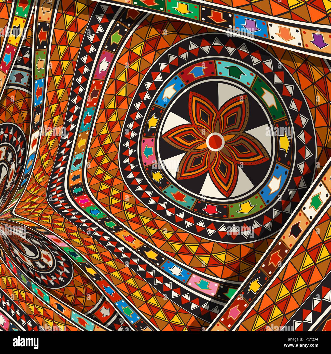 Vector abstract decorative tribal background Stock Vector Image & Art ...