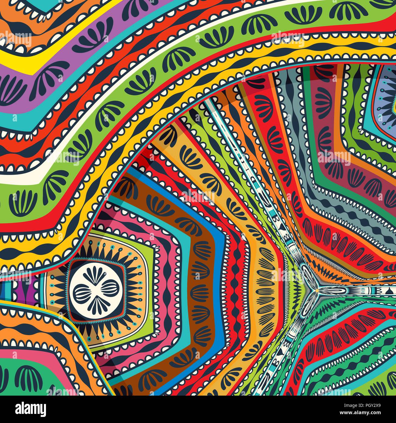 Vector abstract decorative tribal background Stock Vector Image & Art ...