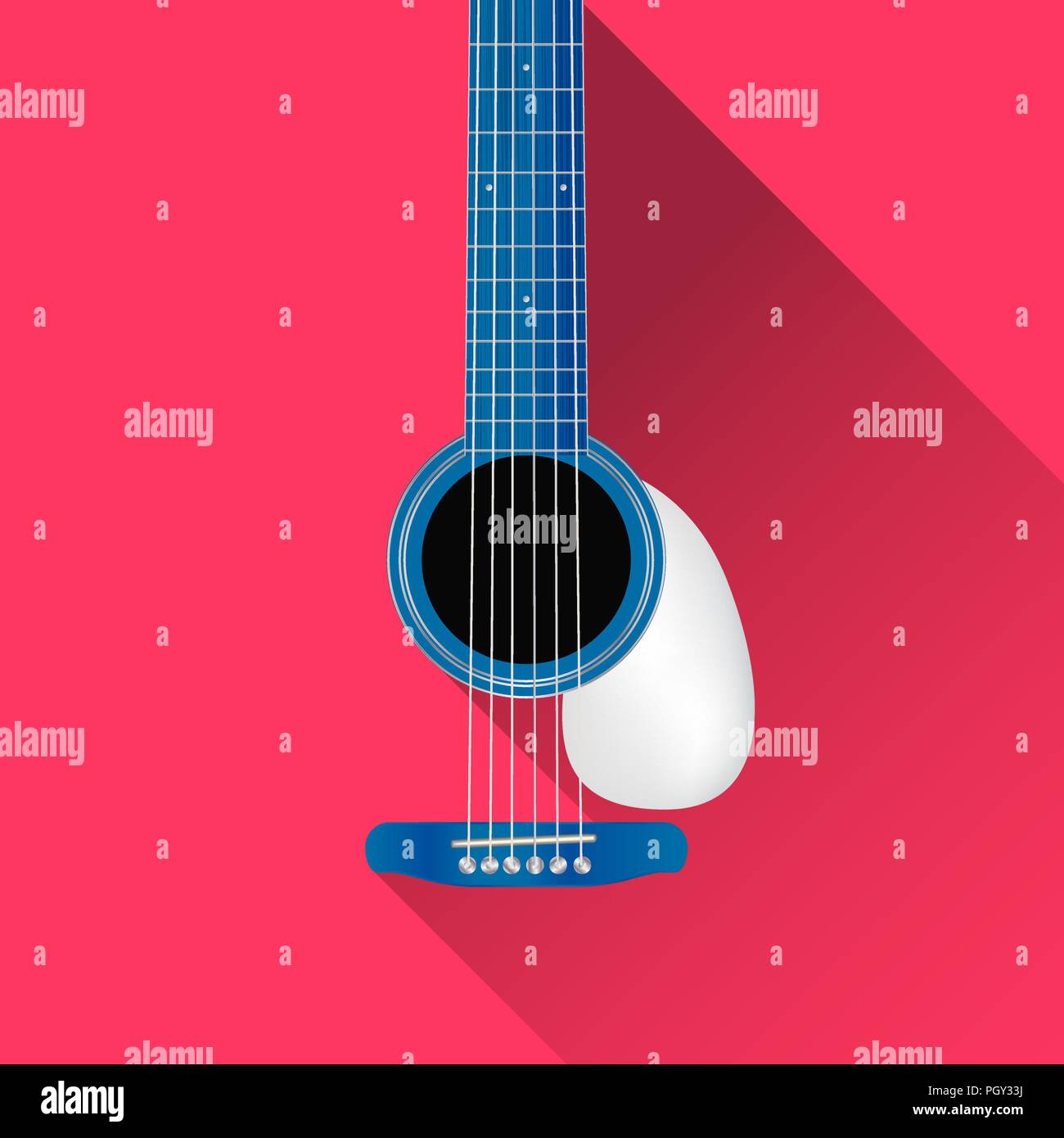 Blue guitar icon, vector illustration Stock Vector Image & Art - Alamy