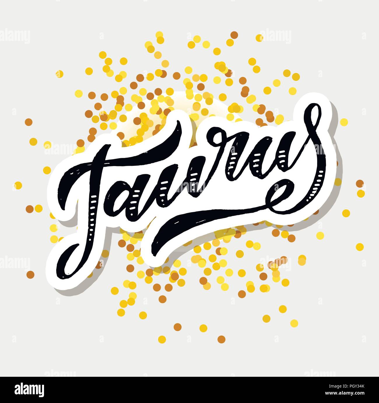 Taurus lettering Calligraphy Brush Text horoscope Zodiac sign ...
