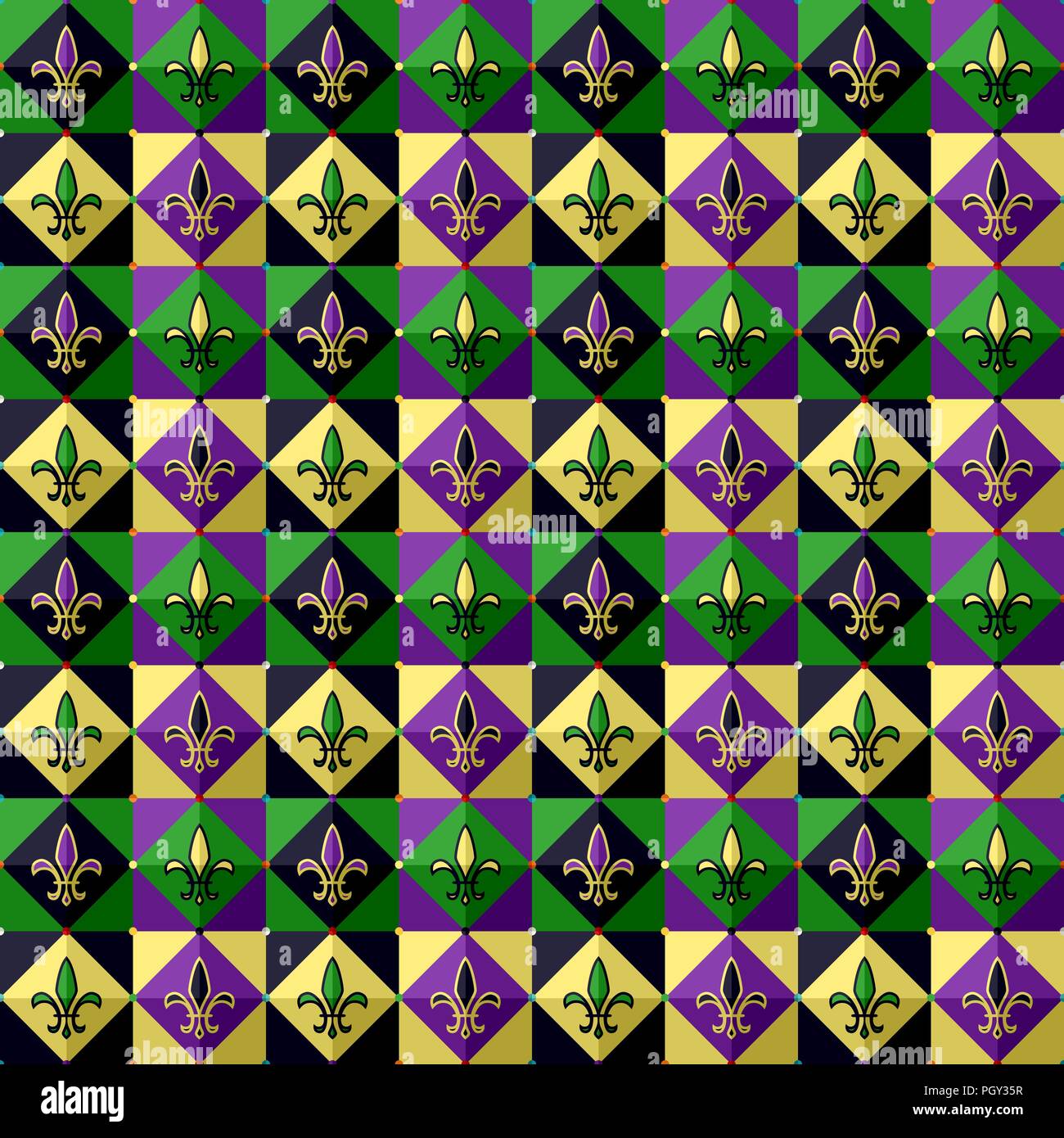 Mardi Gras seamless vector, repeating pattern Stock Vector Image & Art ...