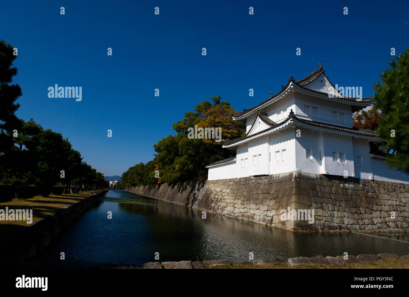 Photo shows the southeast corner dungeon tower and the outer moat of ...