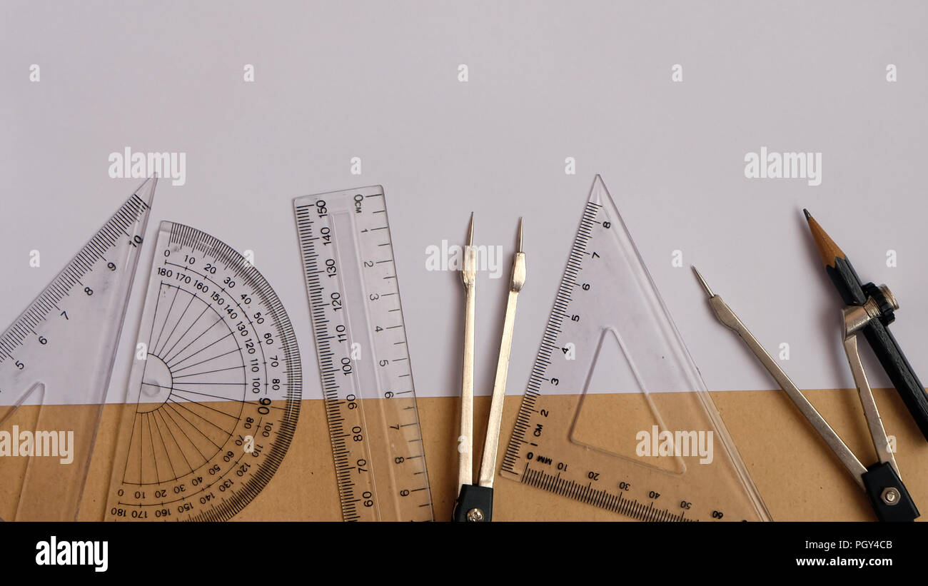 Ruler protractor triangle school hi-res stock photography and images ...