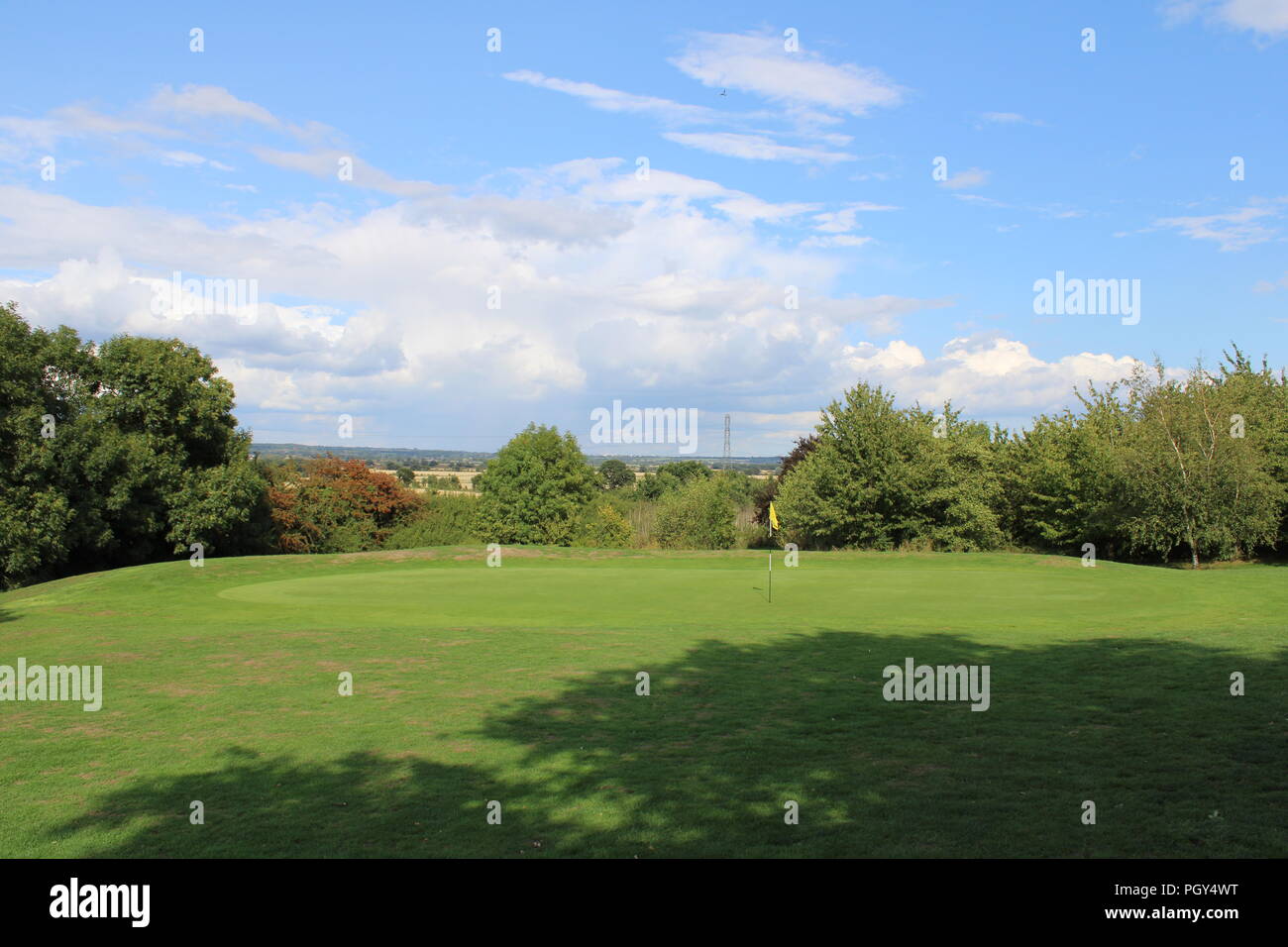 Elevated golf green Stock Photo - Alamy