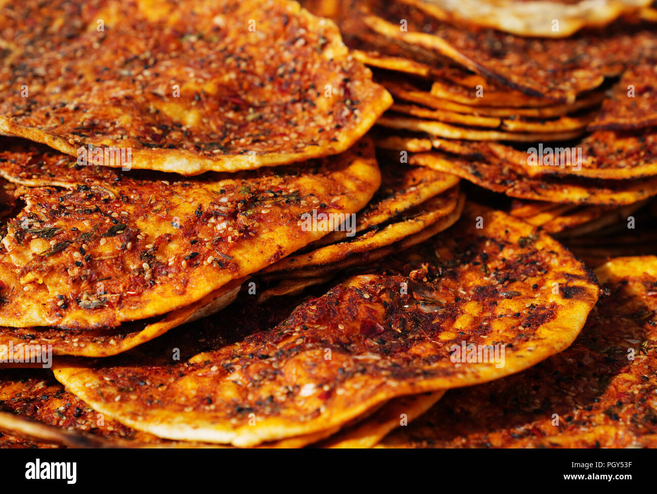 Turkish pepper flatbread in Antakya, Hatay Stock Photo - Alamy