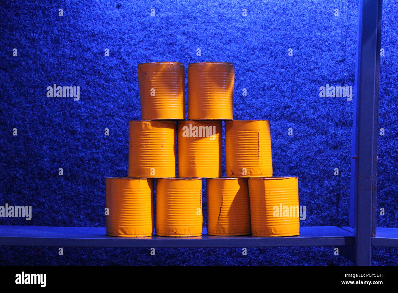 Stack of cans pyramid hi-res stock photography and images - Alamy