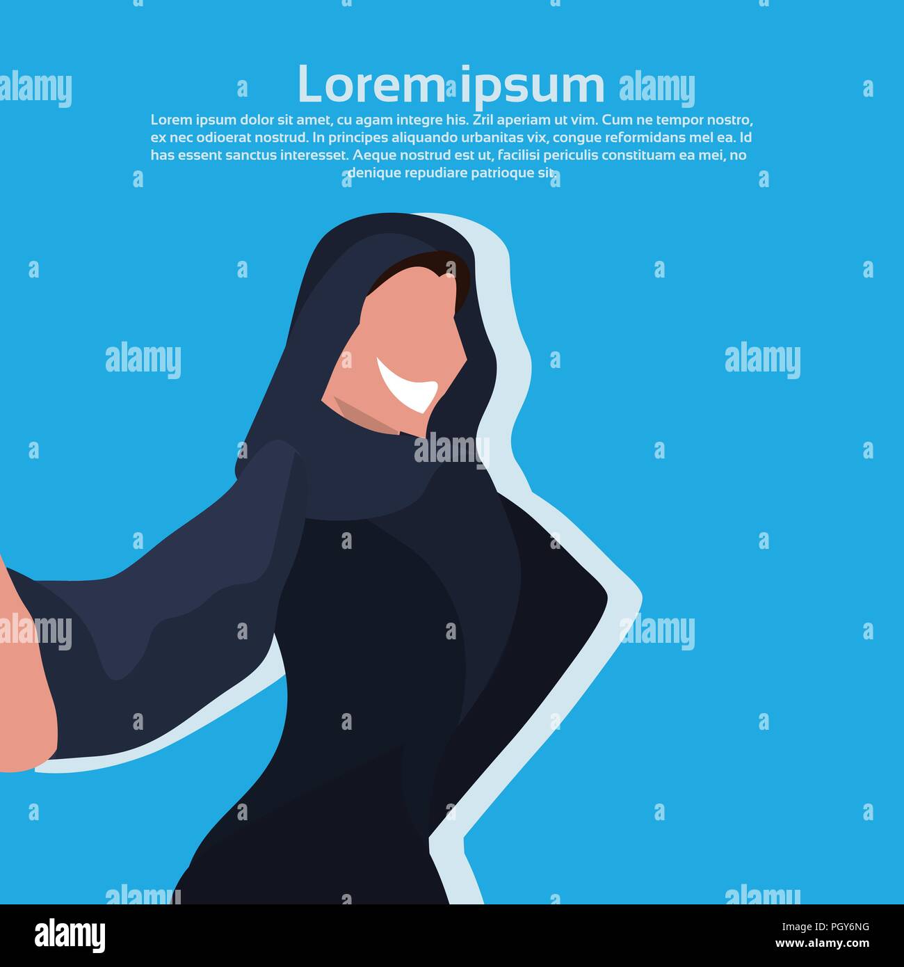 arab woman making closeup selfie photo portrait avatar arabic female ...