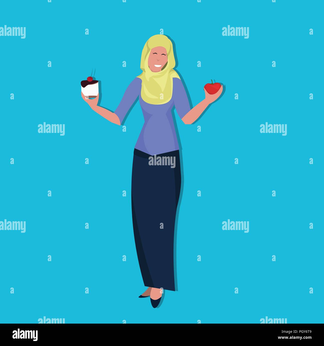 Woman resist temptation Stock Vector Images - Alamy