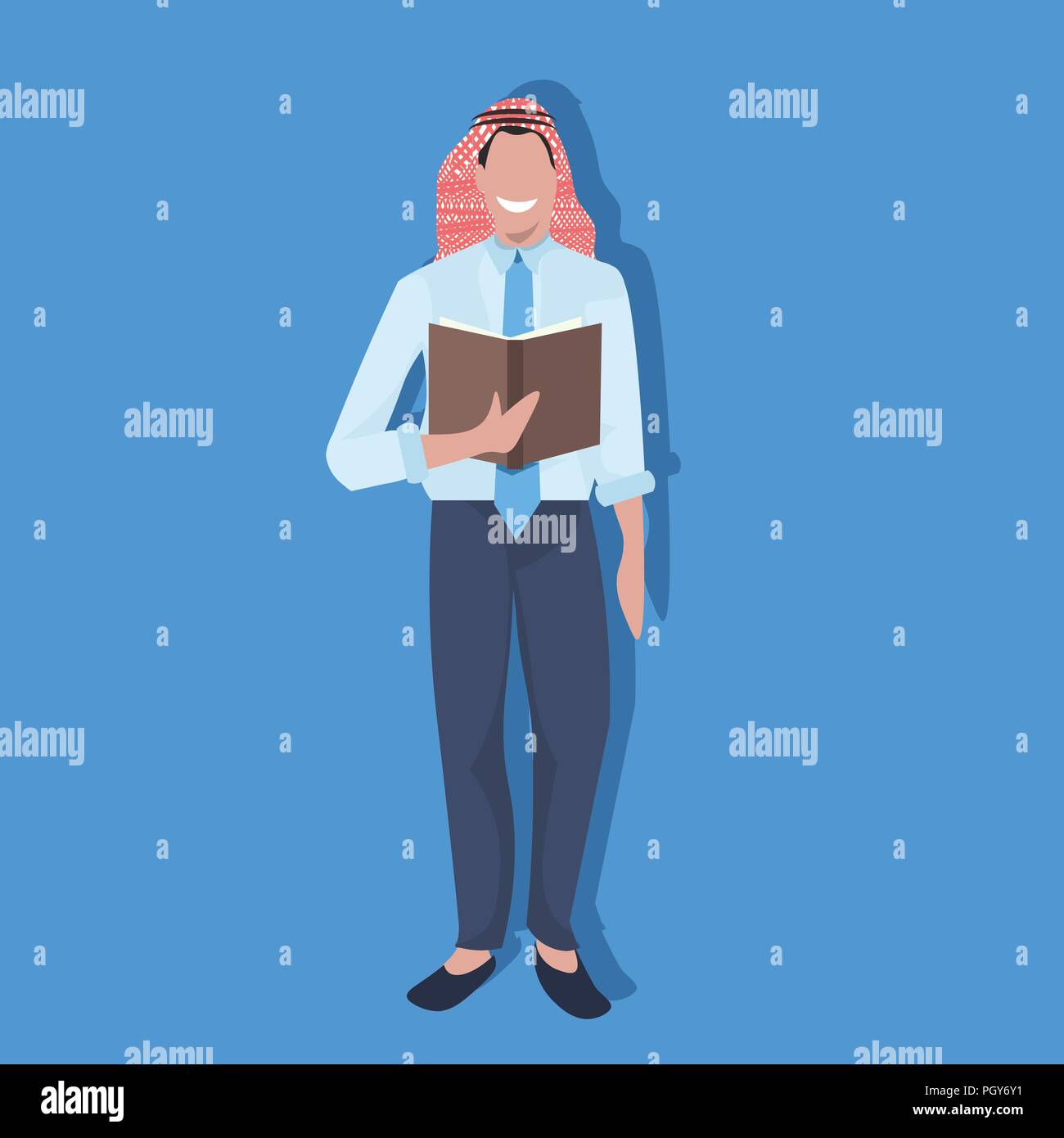 Arab man reading book Stock Vector Images - Alamy