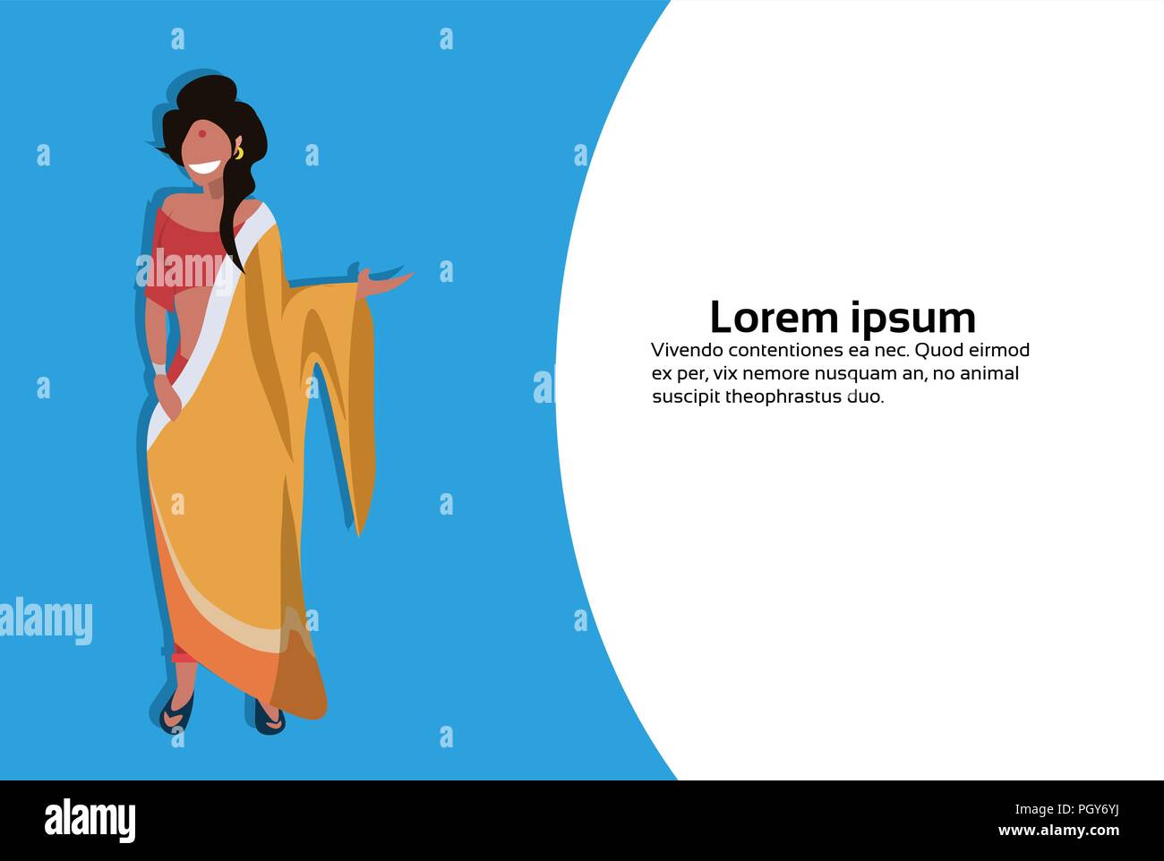 indian woman bindi standing in national traditional clothes female ...