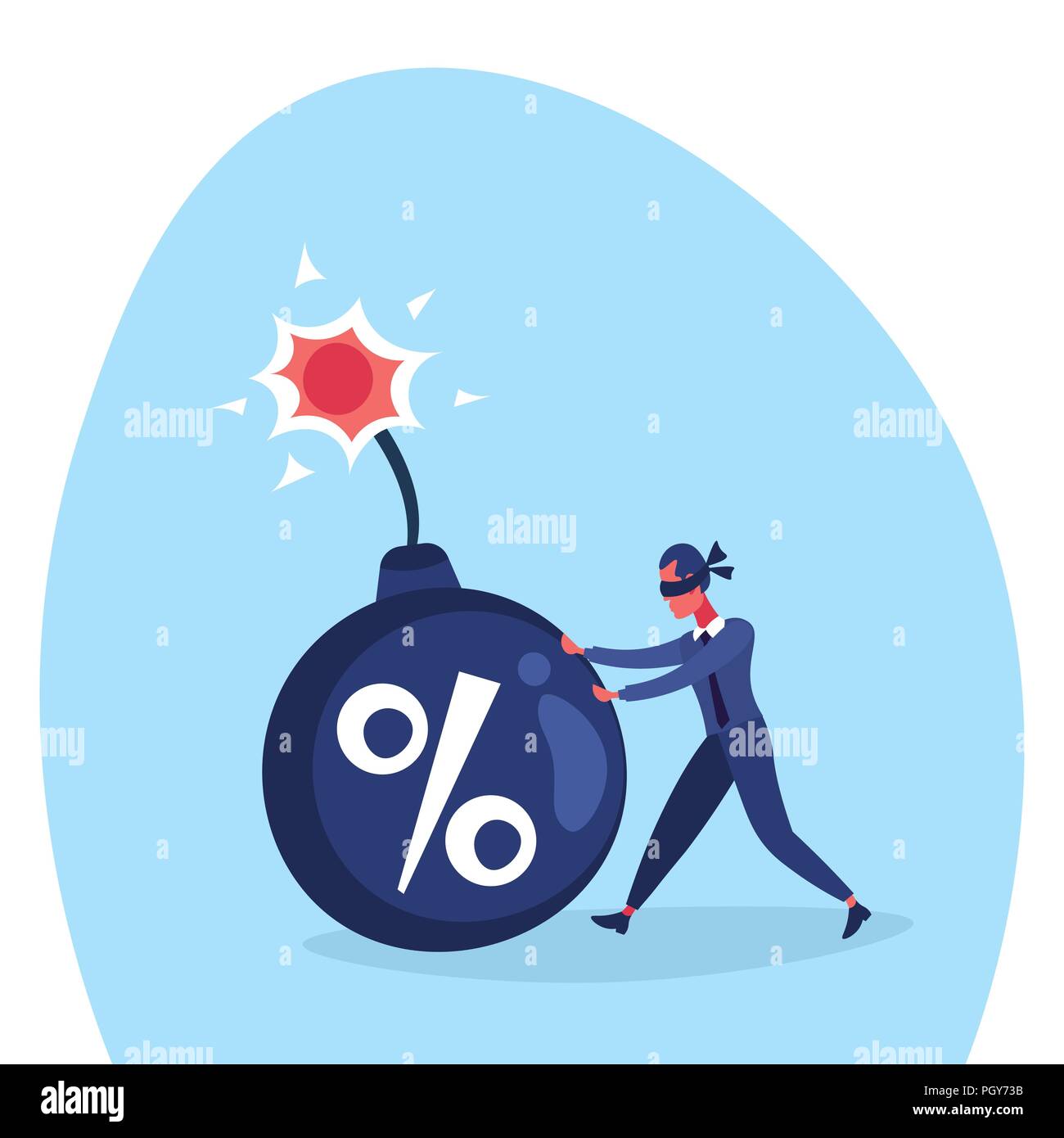 Blindfold cartoon hi-res stock photography and images - Alamy