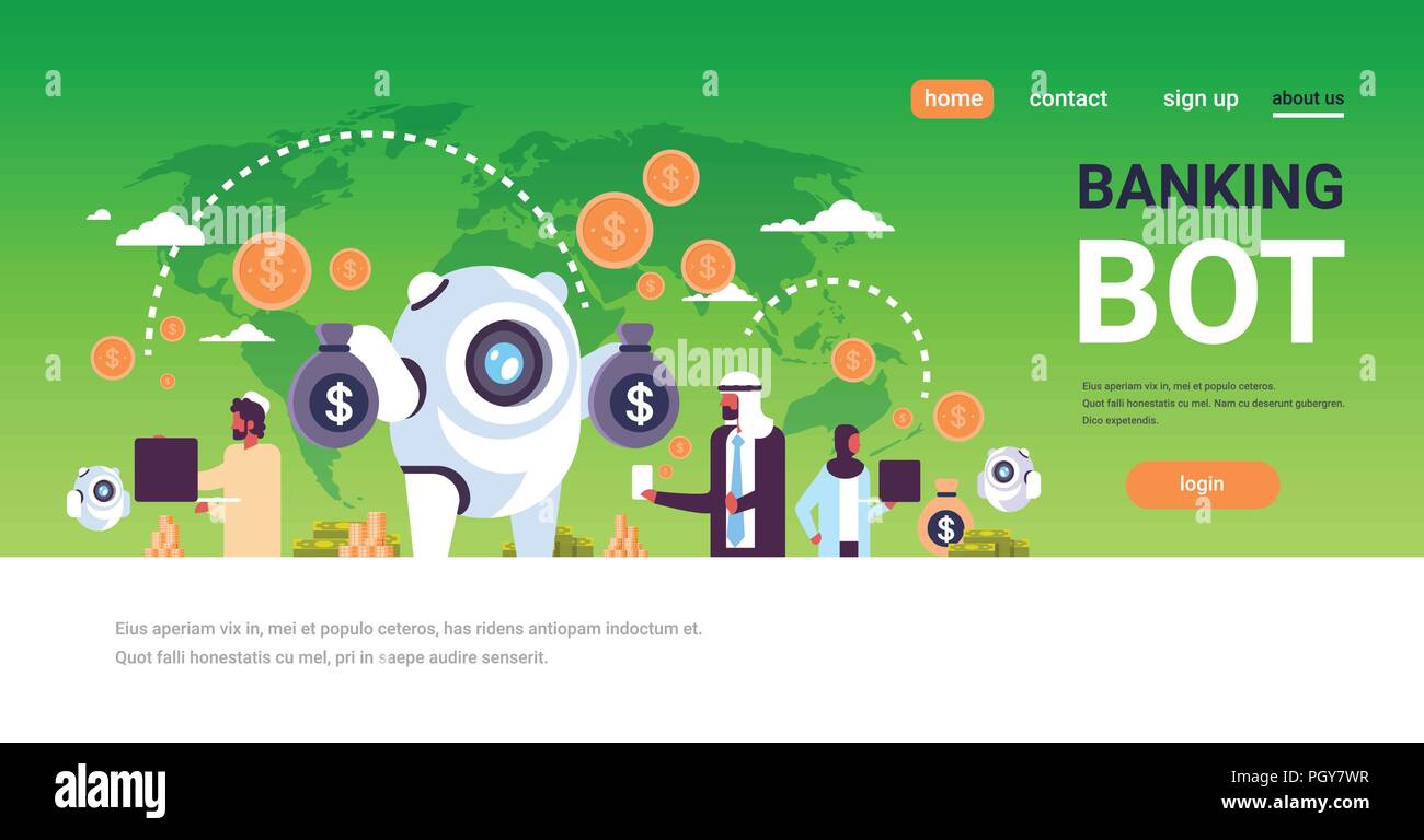 electronic money banking bot arabic people using e-payment application ...