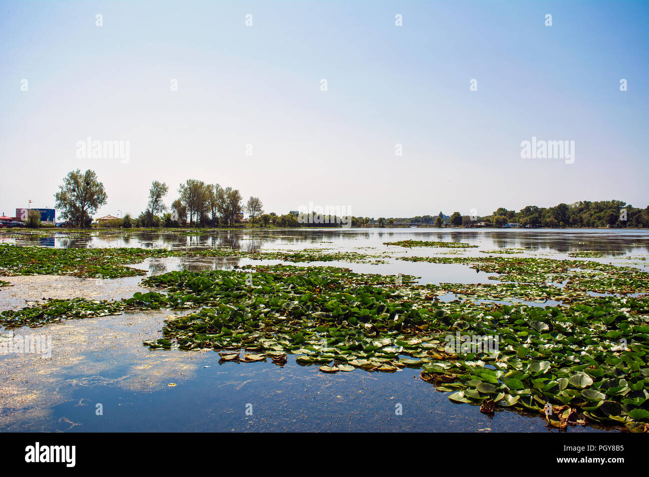 The lake Neptune from the station Neptune in Constanta, Romania filled ...