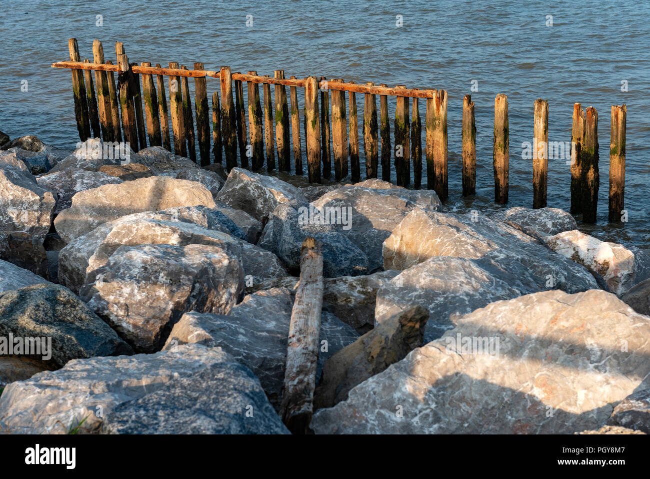 Rock armour and groynes coastal erosion hi-res stock photography and ...