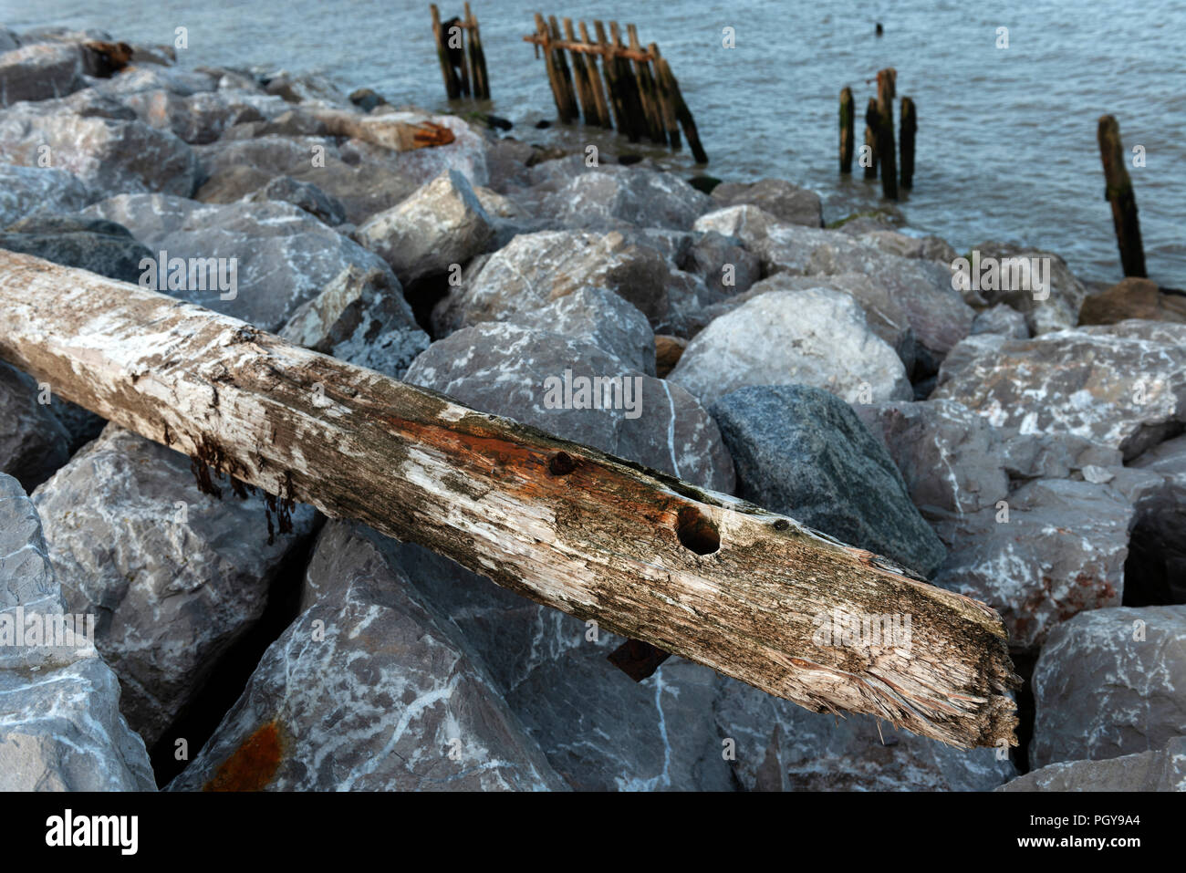Rock armour and groynes coastal erosion hi-res stock photography and ...