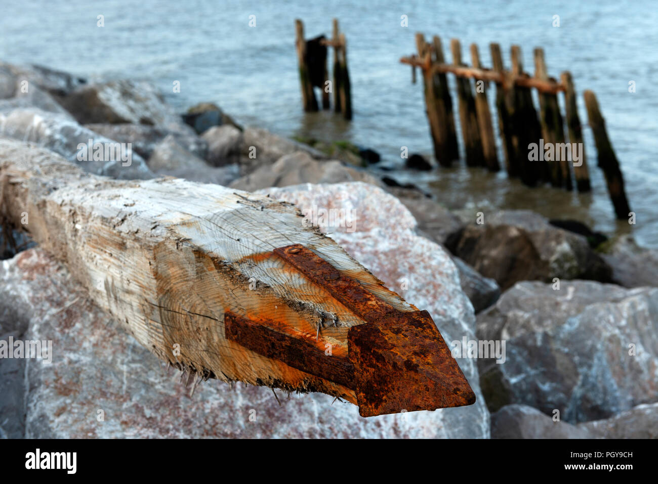 Rock armour and groynes coastal erosion hi-res stock photography and ...
