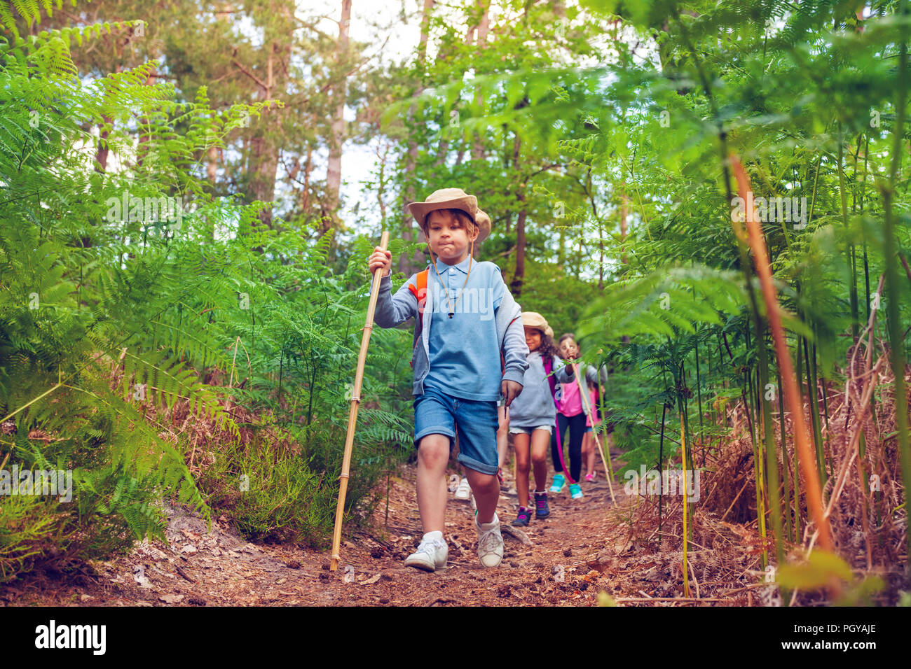 Group boys in scout camp hi-res stock photography and images - Alamy