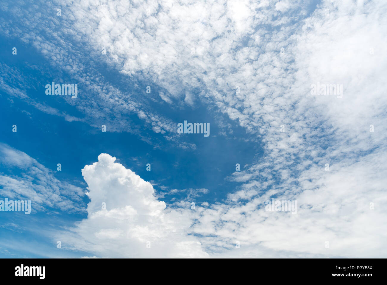 Blue sky background with clouds. Nature and Background concept. Space and air theme Stock Photo ...