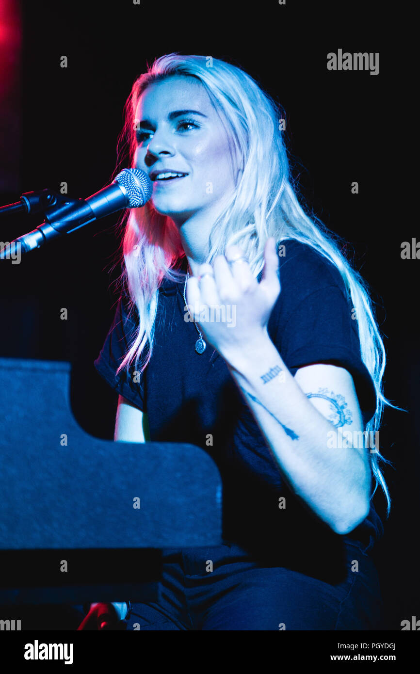 London, UK -August 25th, 2017: PVRIS performing and signing their new album 'All We Know Is ...