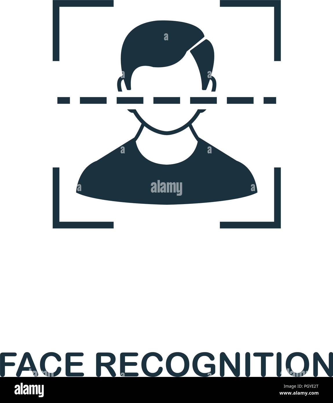Face Recognition Icon Monochrome Style Design From Internet Security Collection Ui Pixel
