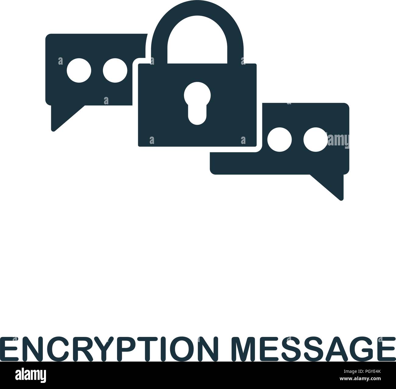 Encryption Message Icon Monochrome Style Design From Internet Security