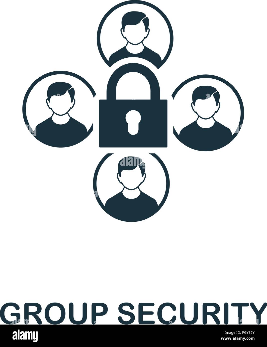 Group Security Icon Monochrome Style Design From Internet Security Collection Ui Pixel