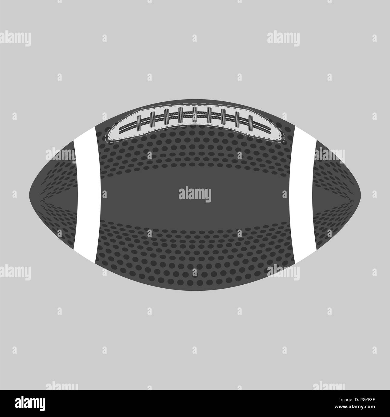 American Football Ball Isolated on Grey Background. Rugby Sport Icon ...
