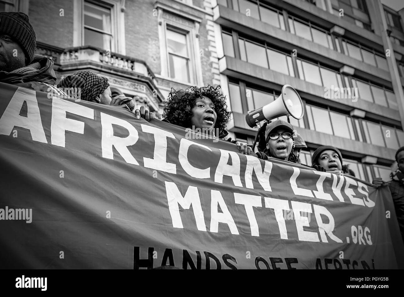 March and protest for Anti Slavery in Lybia, taken place in London ...