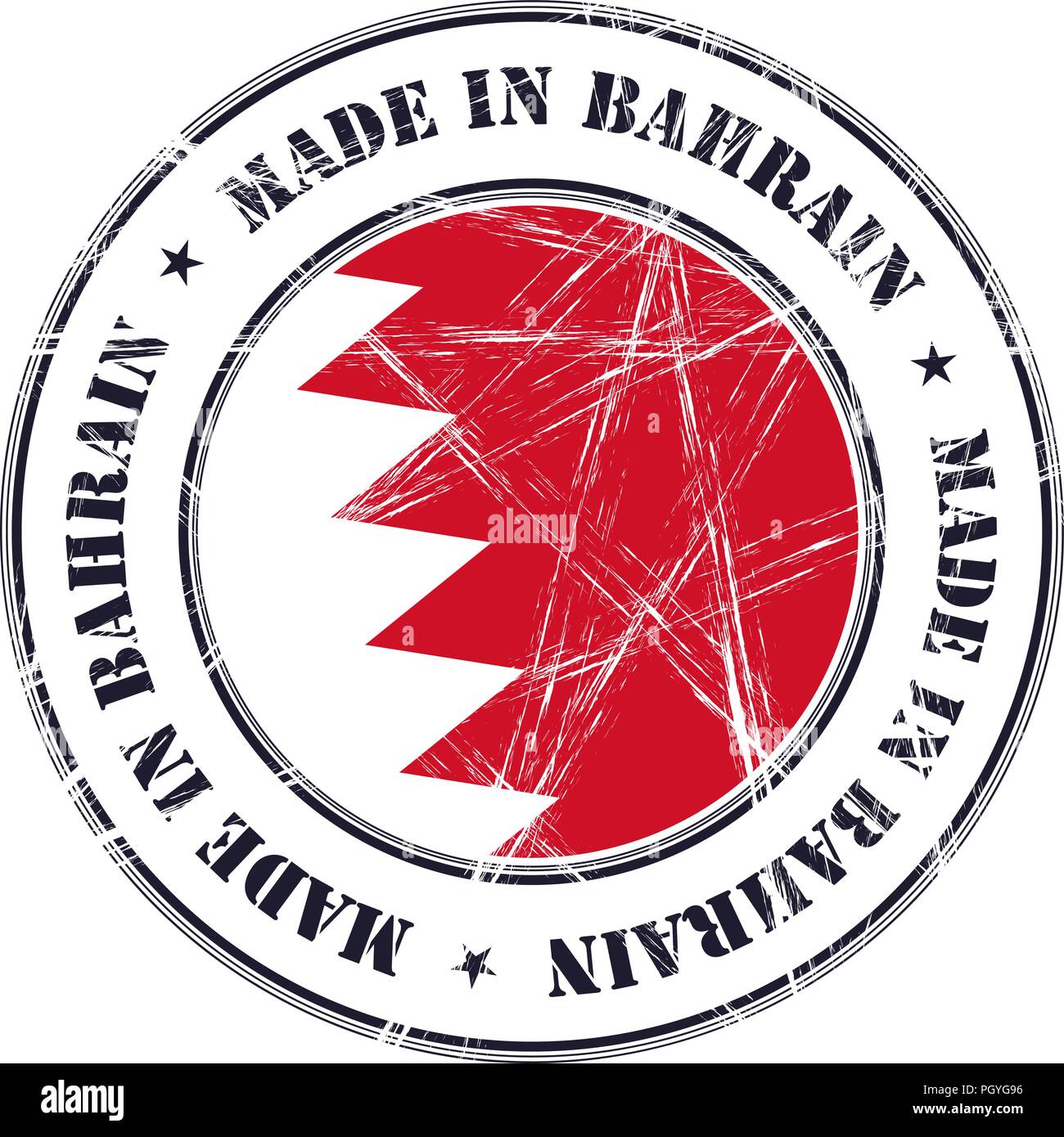 Made in Bahrain grunge rubber stamp with flag Stock Vector Image & Art ...