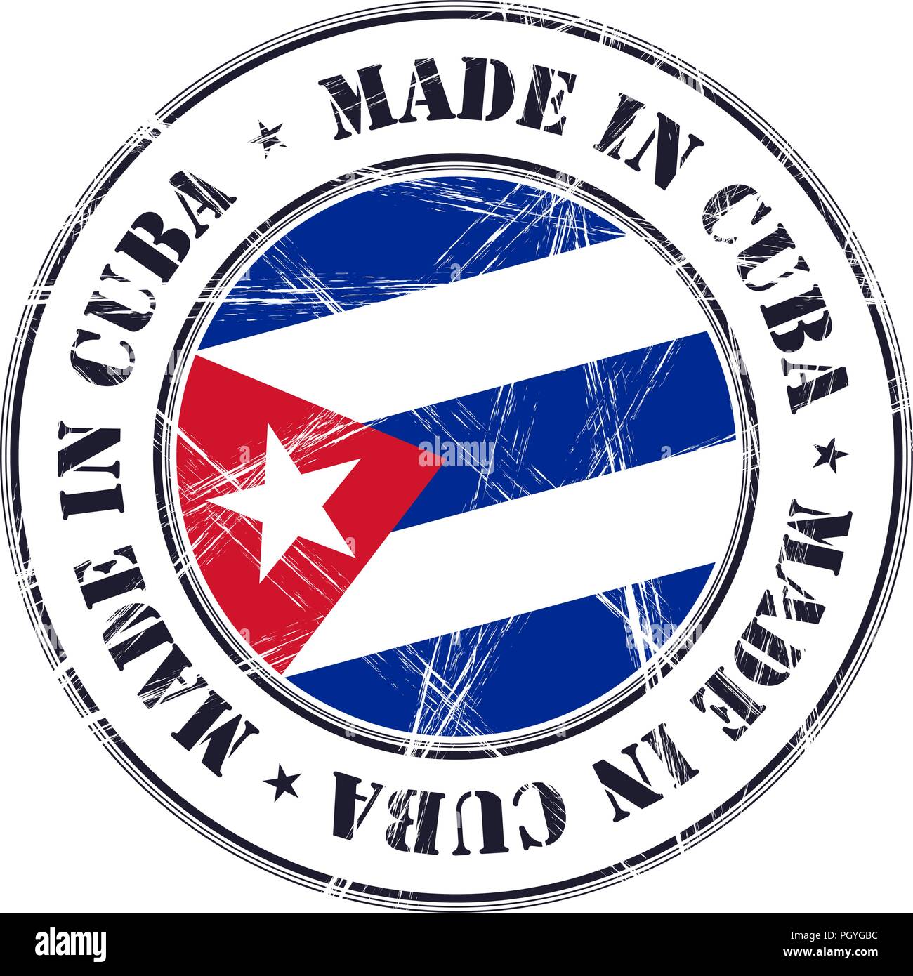 Made in Cuba grunge rubber stamp with flag Stock Vector Image & Art - Alamy