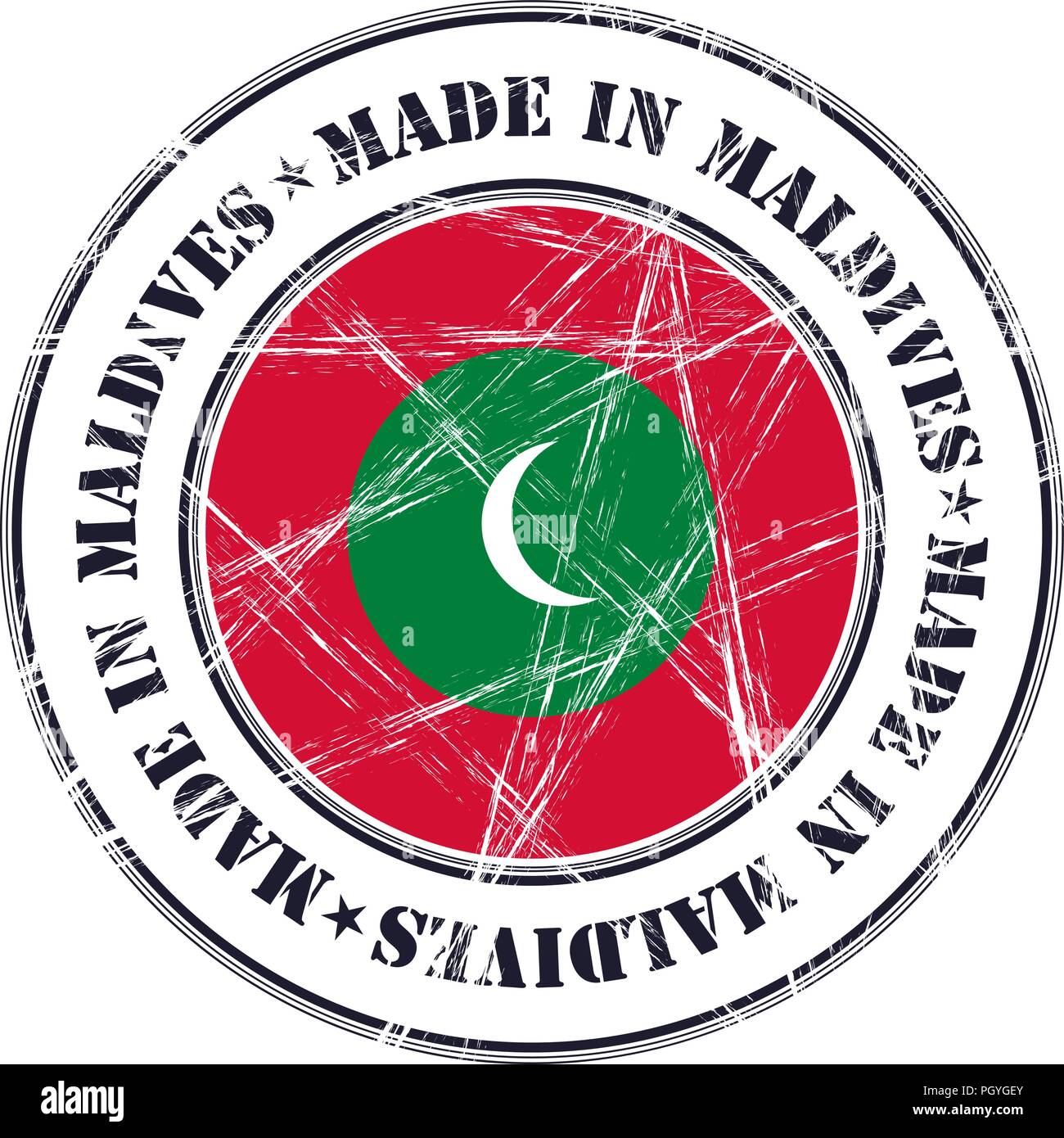 Made in Maldives grunge rubber stamp with flag Stock Vector Image & Art ...