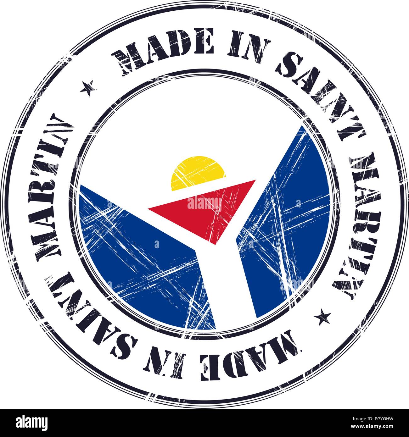 Flag of saint martin Stock Vector Images - Alamy