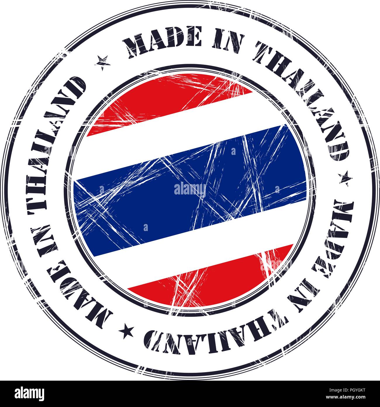 Made in Thailand grunge rubber stamp with flag Stock Vector Image & Art - Alamy