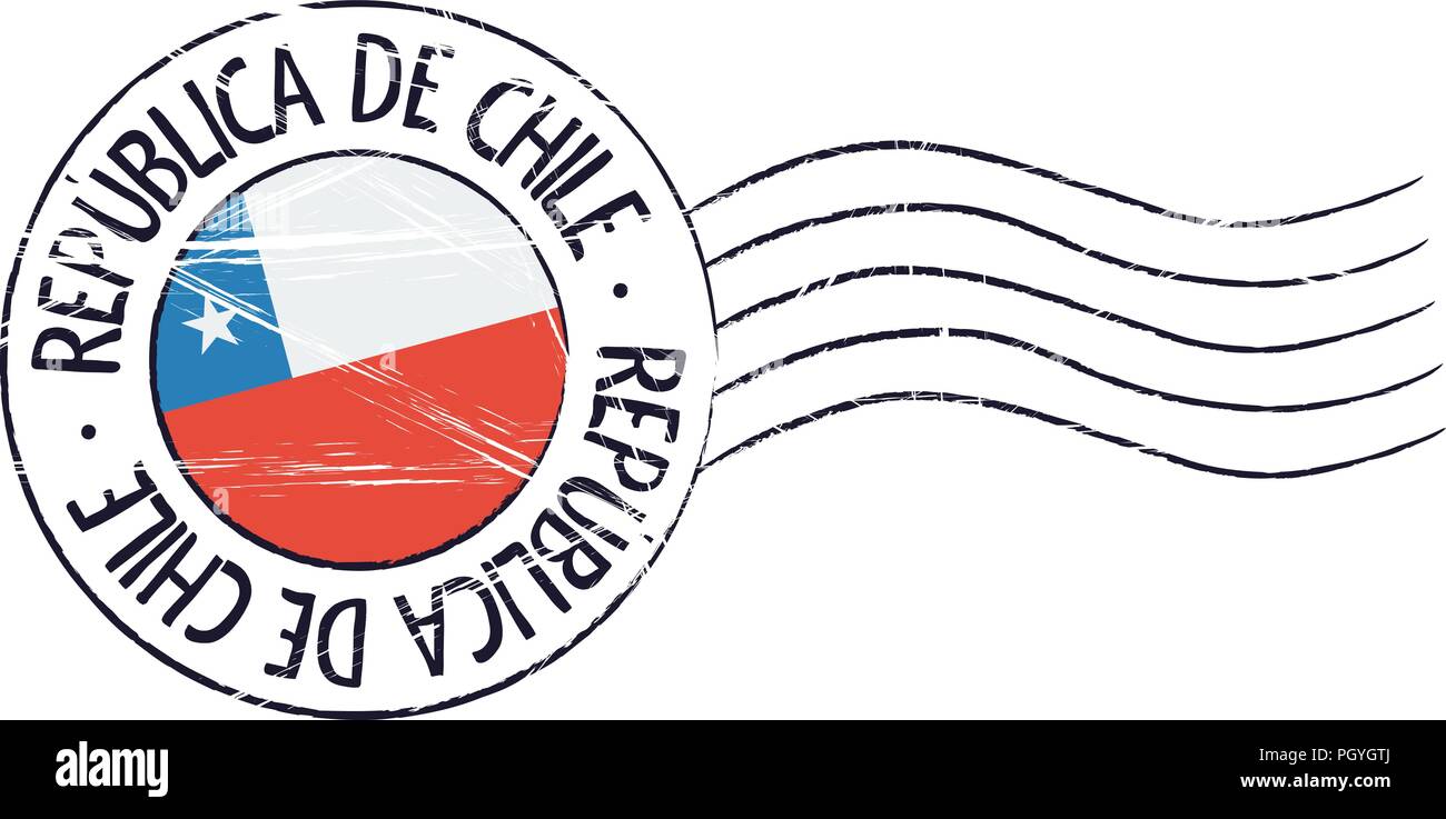 Postage stamp chile Stock Vector Images - Alamy