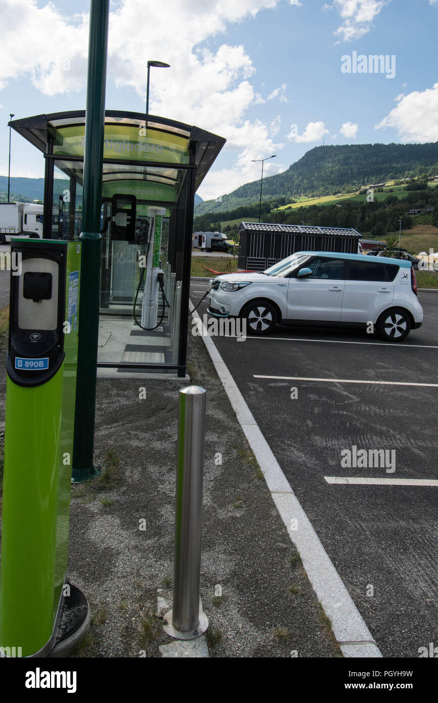 Electric charging point Norway Stock Photo - Alamy