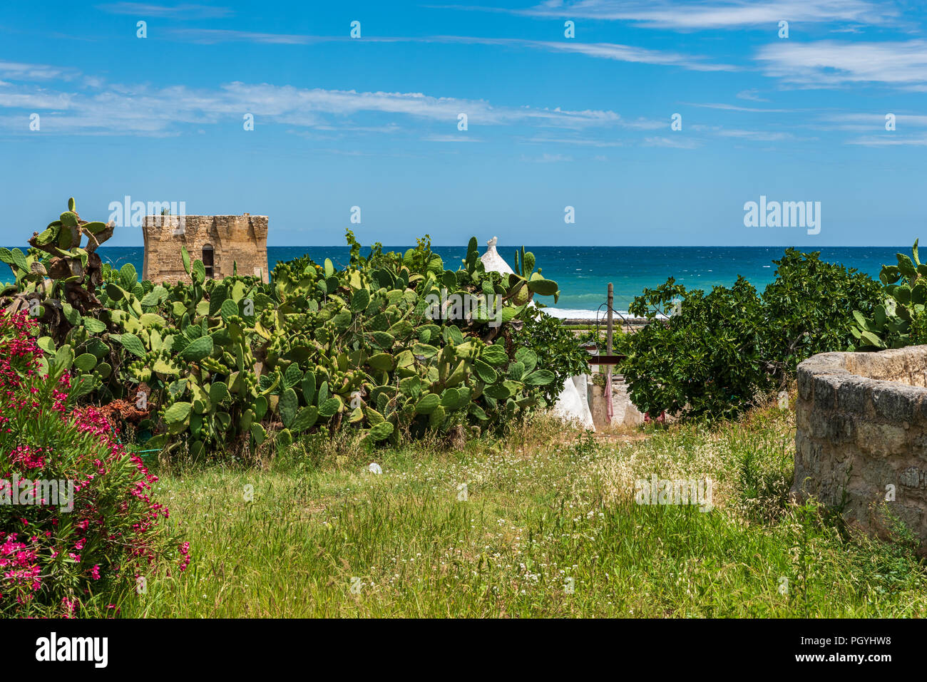 Abbey and San Vito Bay Stock Photo - Alamy