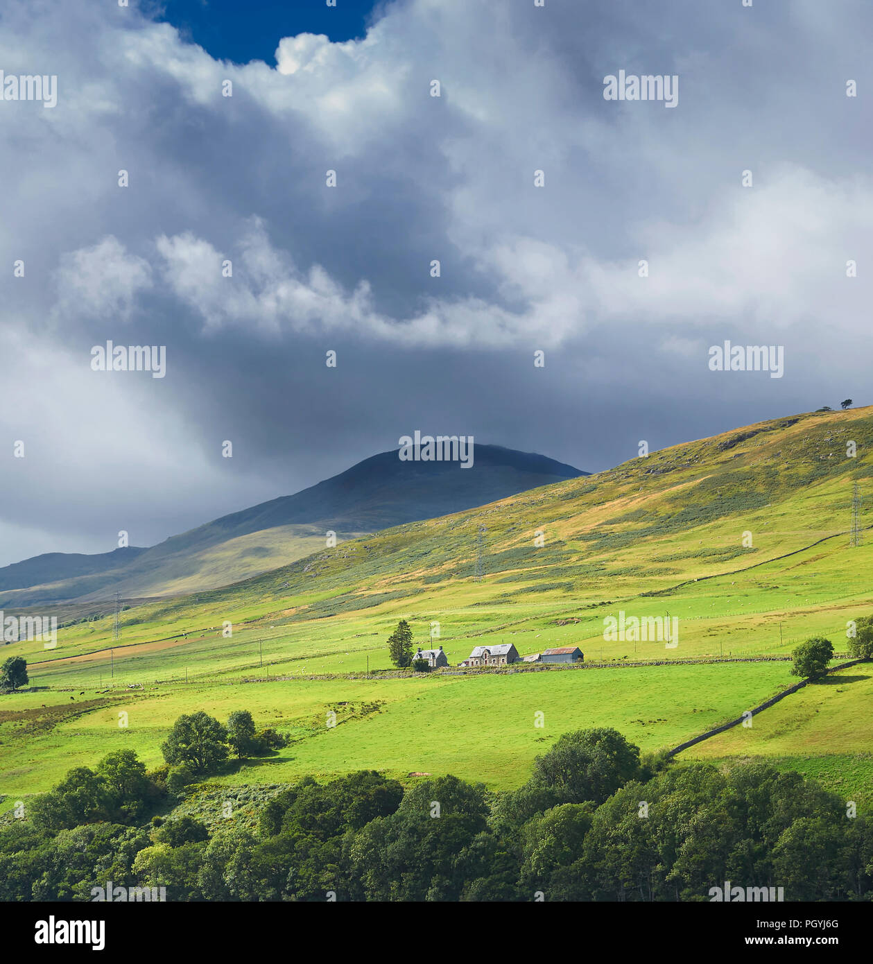 Storm Clouds Gathering over Ben Lawers from Loch Tay, Perth and Kinross ...