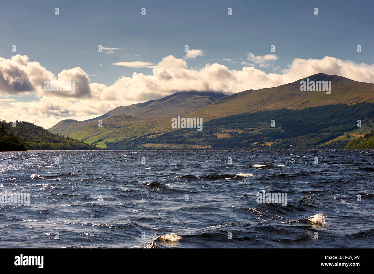 Storm Clouds Gathering over Ben Lawers from Loch Tay, Perth and Kinross ...