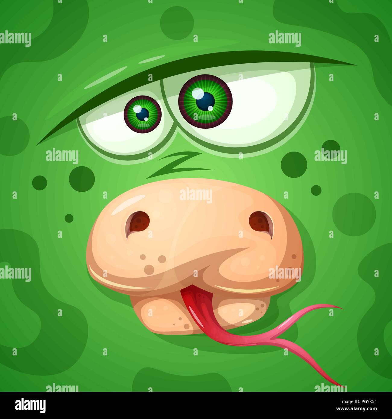 Funny, cute, crazy snake character Stock Vector Image & Art - Alamy