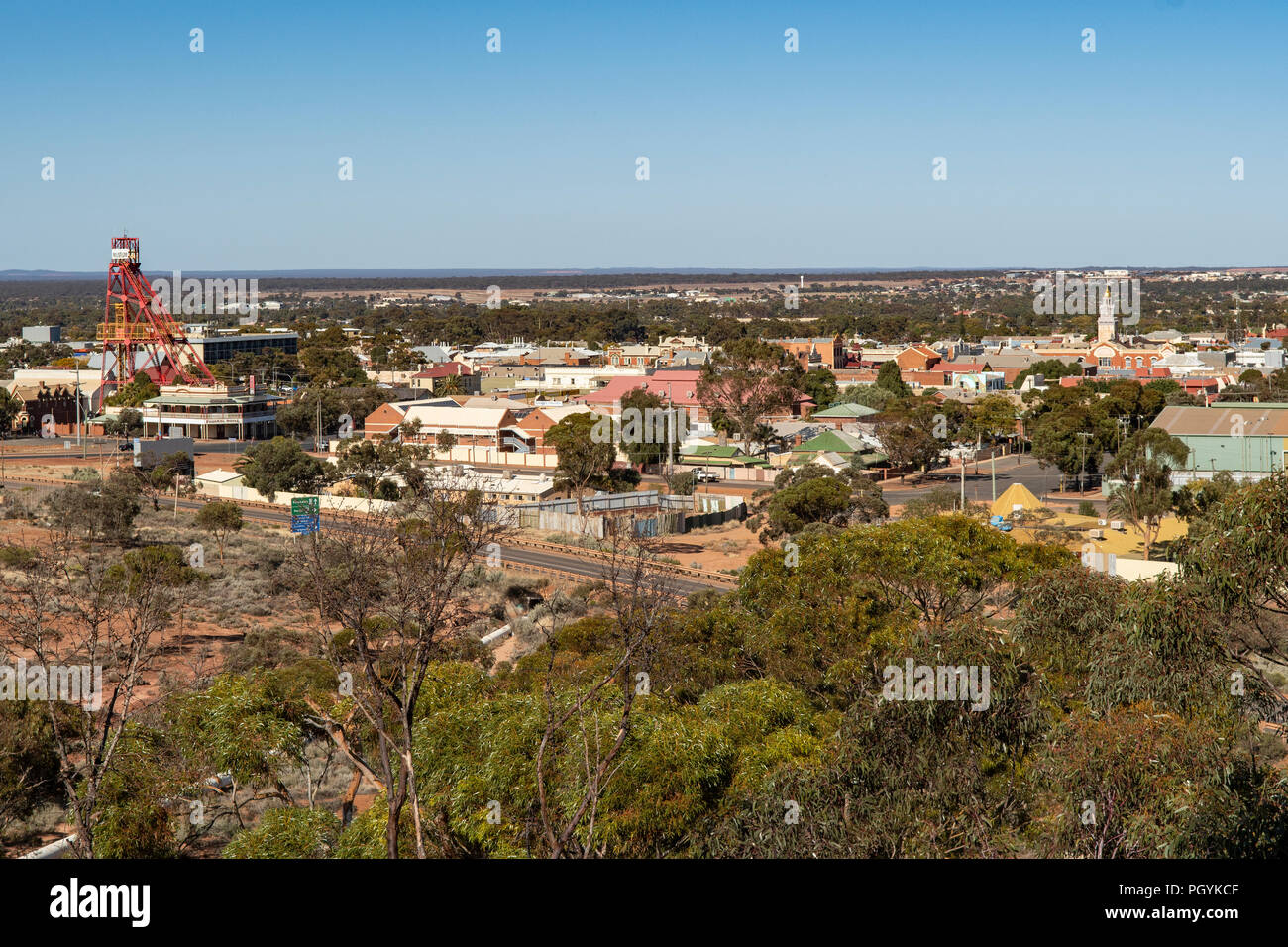 View from Mt Charlotte Lookout, Kalgoorlie, WA, Australia Stock Photo ...
